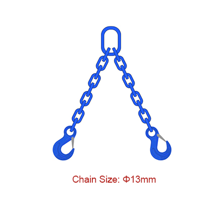 China Grade 100 (G100) Chain Slings – Dia 13mm EN 818-4 Two Legs Chain ...