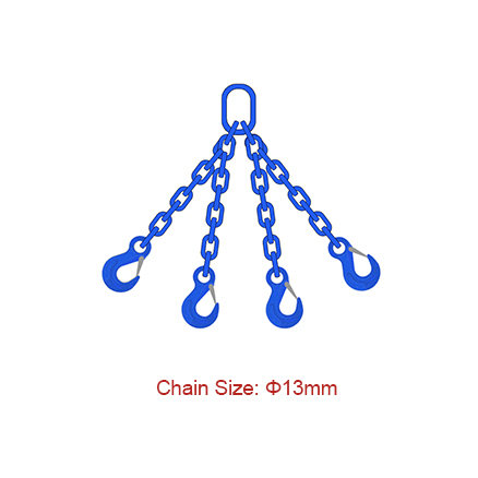 China Grade 100 (G100) Chain Slings – Dia 13mm EN 818-4 Four Legs Chain ...