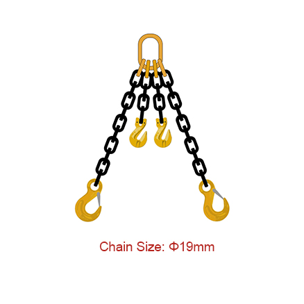 China Grade 80 (G80) Chain Slings – Dia 19mm EN 818-4 Two Legs Sling ...