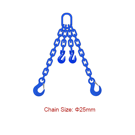 China Grade 100 (G100) Chain Slings – Dia 25mm EN 818-4 Two Legs Sling ...
